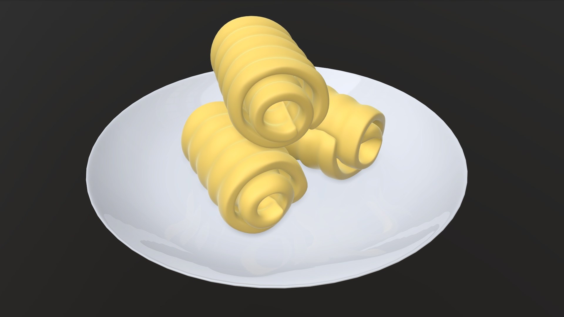 3D Plate Butter Model - TurboSquid 1506403
