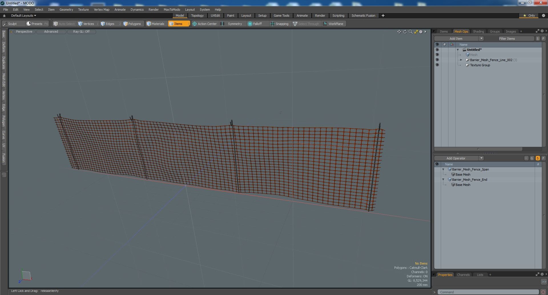 3D Barrier Mesh Fence Line - TurboSquid 2047529
