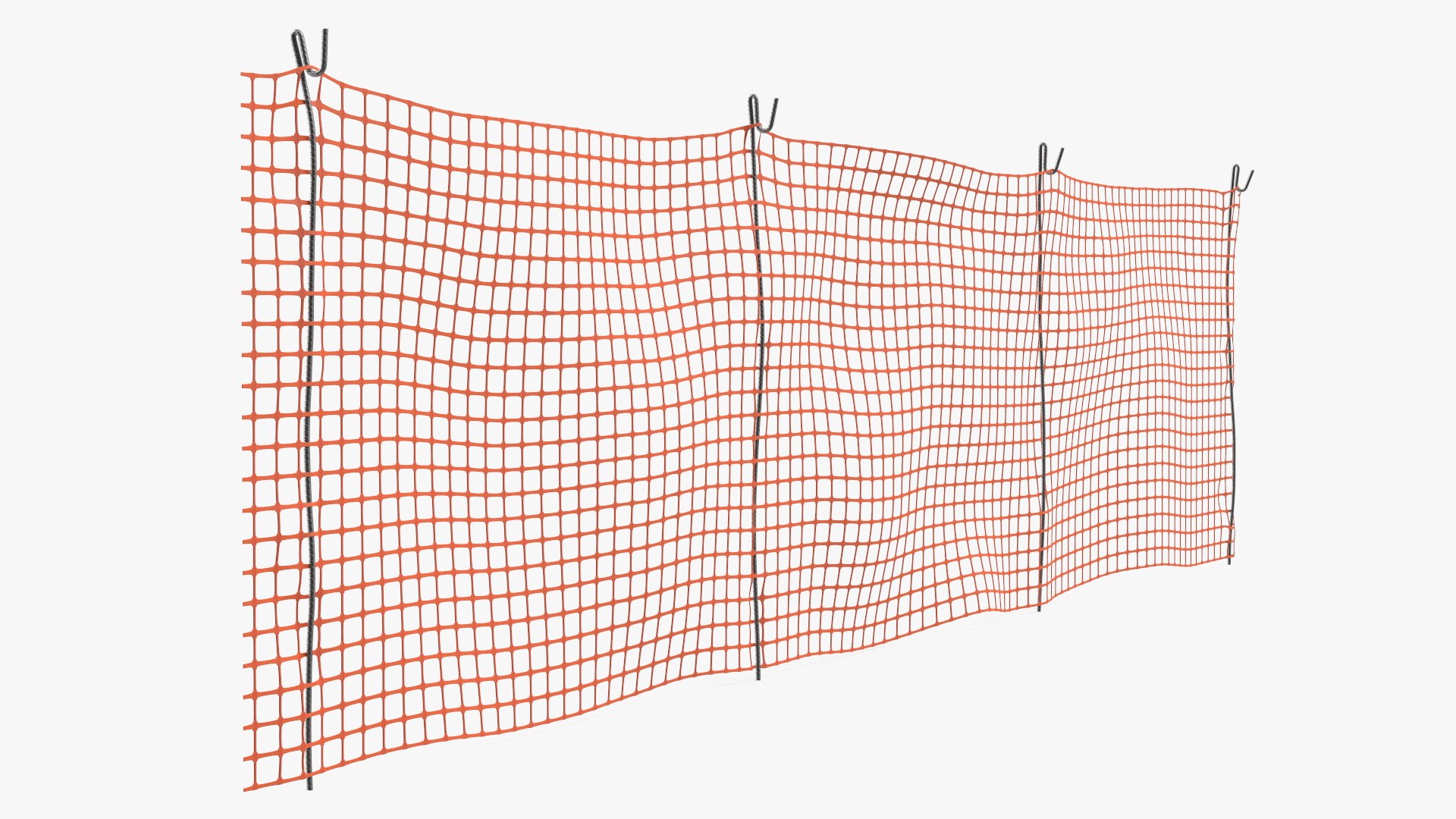 modelo 3d Barrier Mesh Fence Line - TurboSquid 2047529