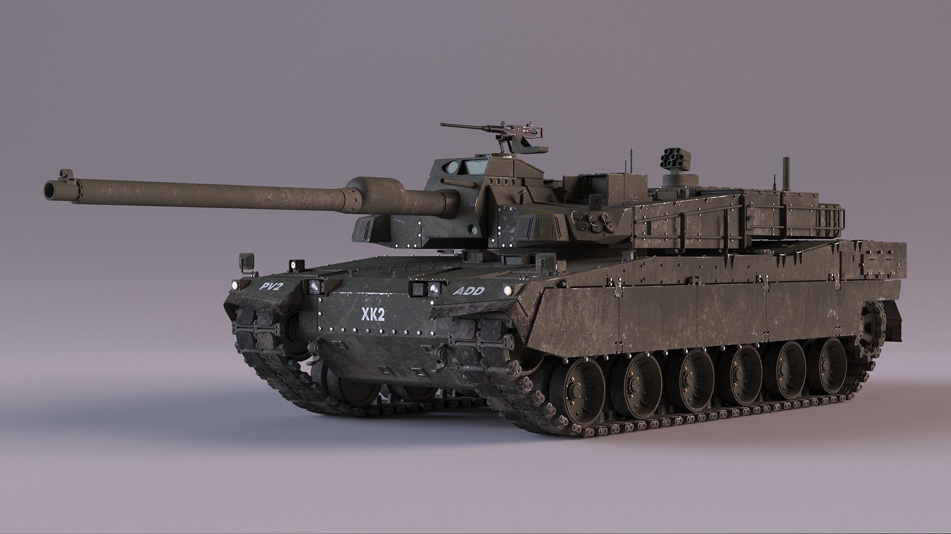 K2 Black Panther Tank Dirty Rigged 3D - TurboSquid 2225199
