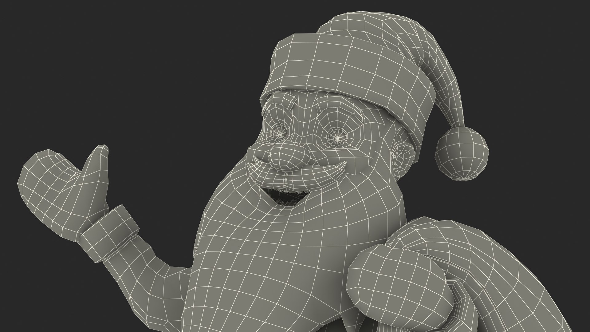 Santa Claus Cartoon Character Waving Pose 3D - TurboSquid 2169643