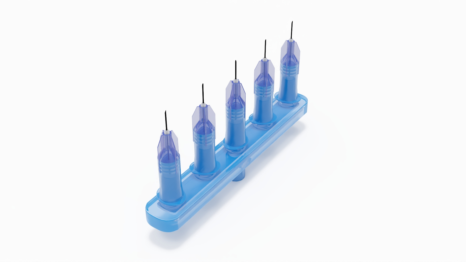Multi Injector 5 Needles Straight Blue 3D - TurboSquid 2247467