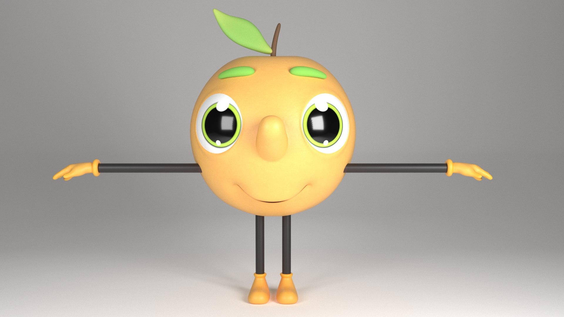3D Orange Man Character - TurboSquid 2064323