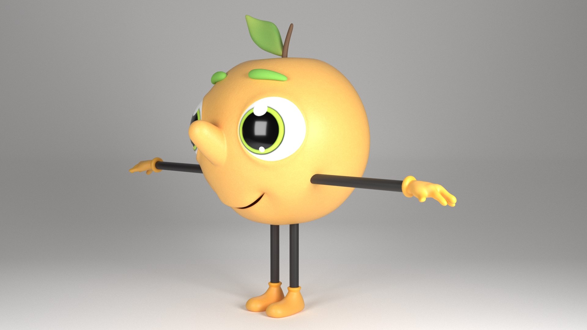 3D Orange Man Character - TurboSquid 2064323