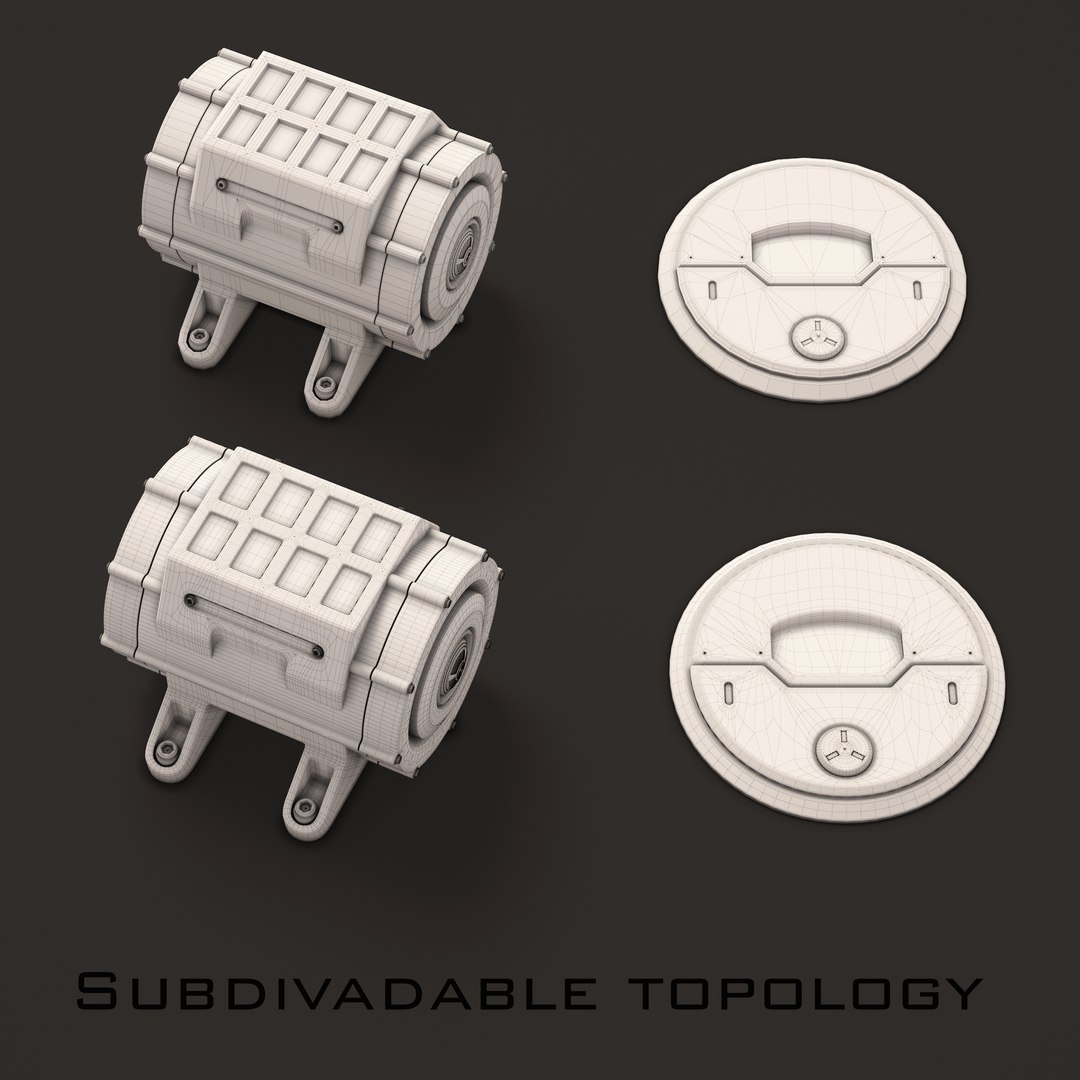 3D Sci Fi Kitbash 02 - TurboSquid 1319924