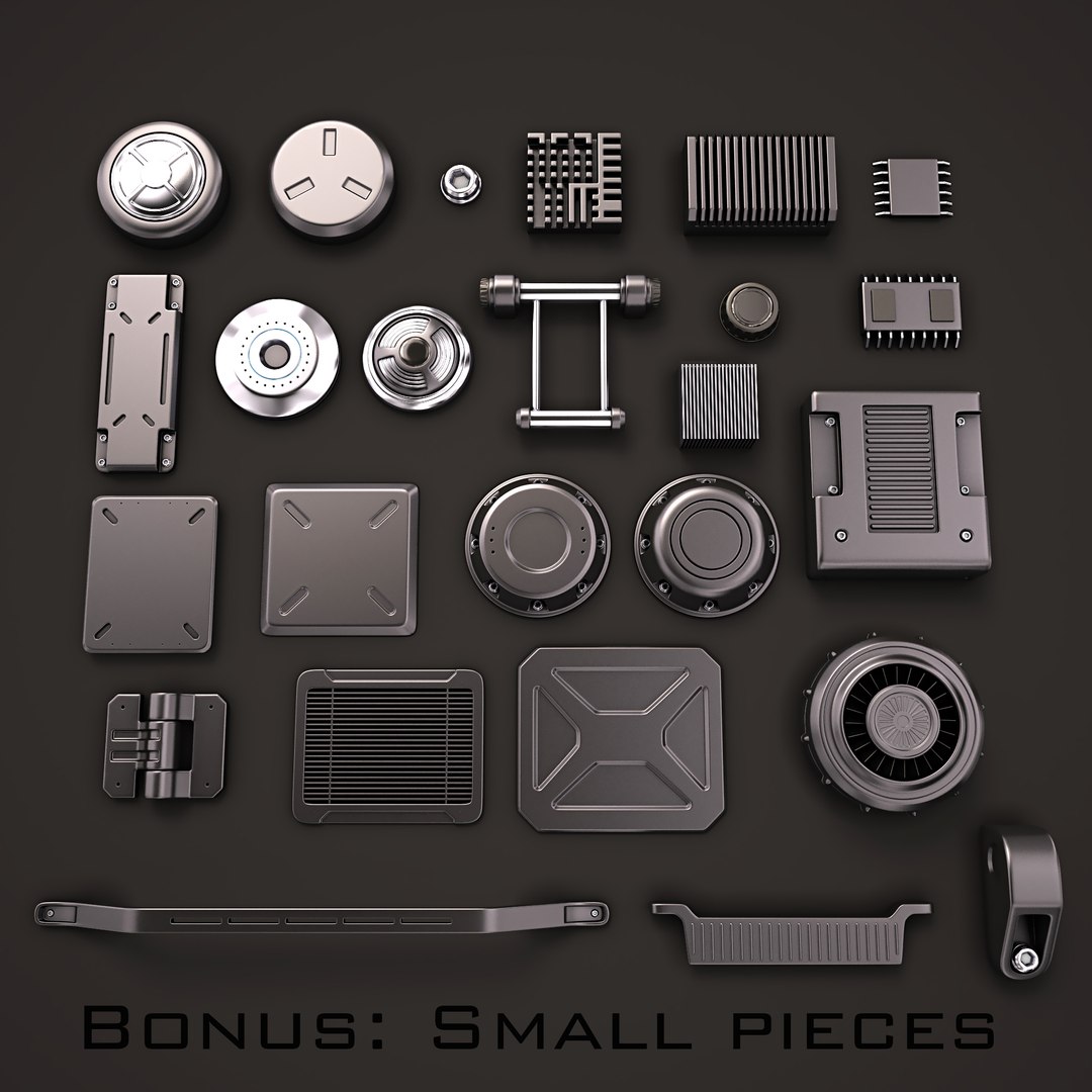 3D Sci Fi Kitbash 02 - TurboSquid 1319924