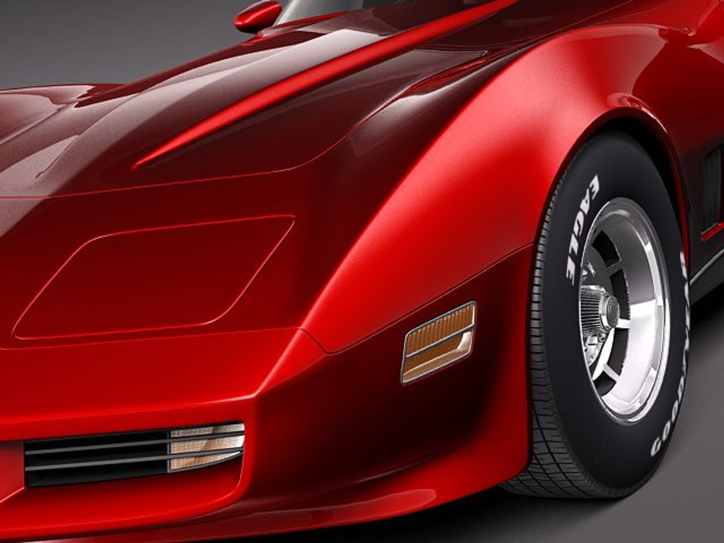 3d chevrolet corvette c3 1980