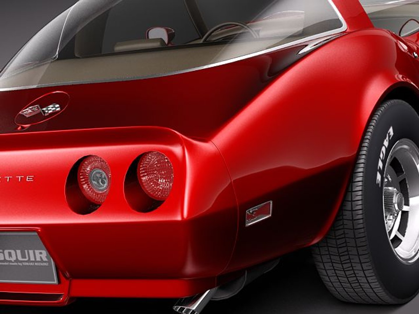 3d chevrolet corvette c3 1980