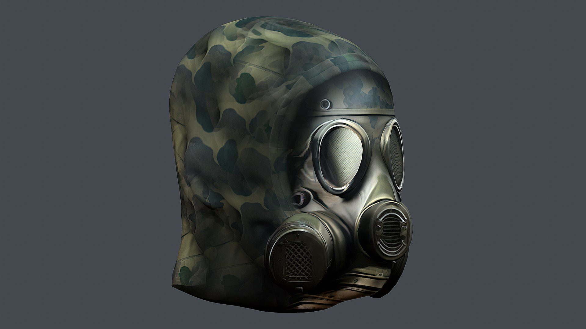 3D Gas Mask Protection Futuristic Isolated Equipment Model - TurboSquid ...