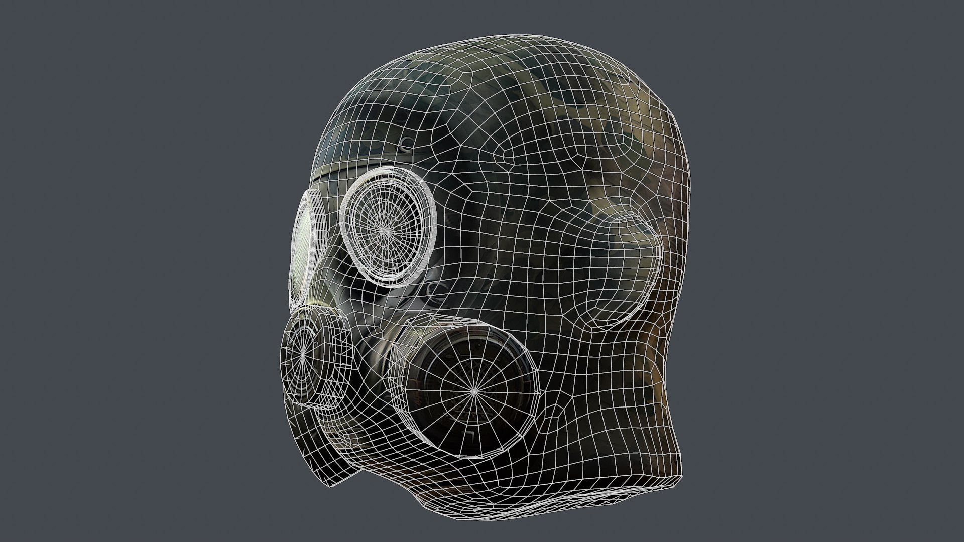 3D Gas Mask Protection Futuristic Isolated Equipment Model - TurboSquid ...