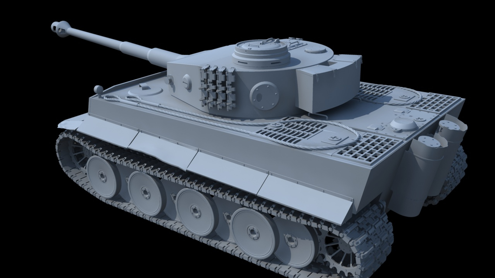 german tiger tank 3d max