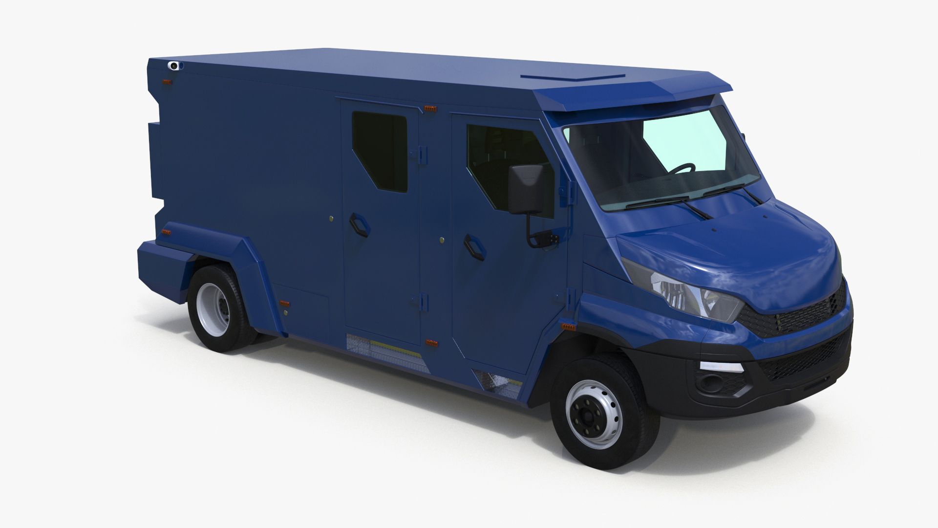 3D Armored Cash Transport Car Blue Rigged - TurboSquid 2335674