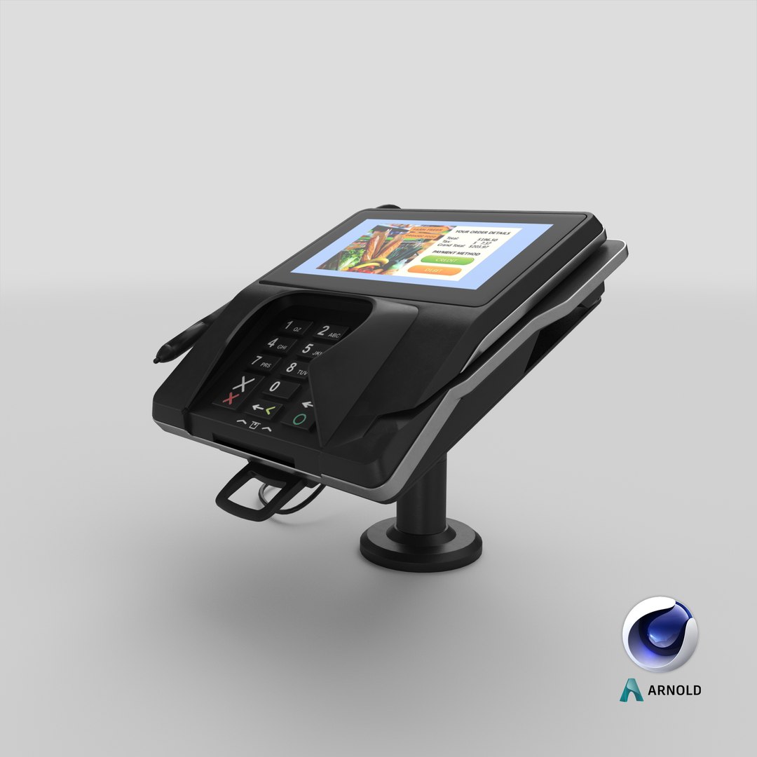 Credit Card Processing Device model - TurboSquid 2048078