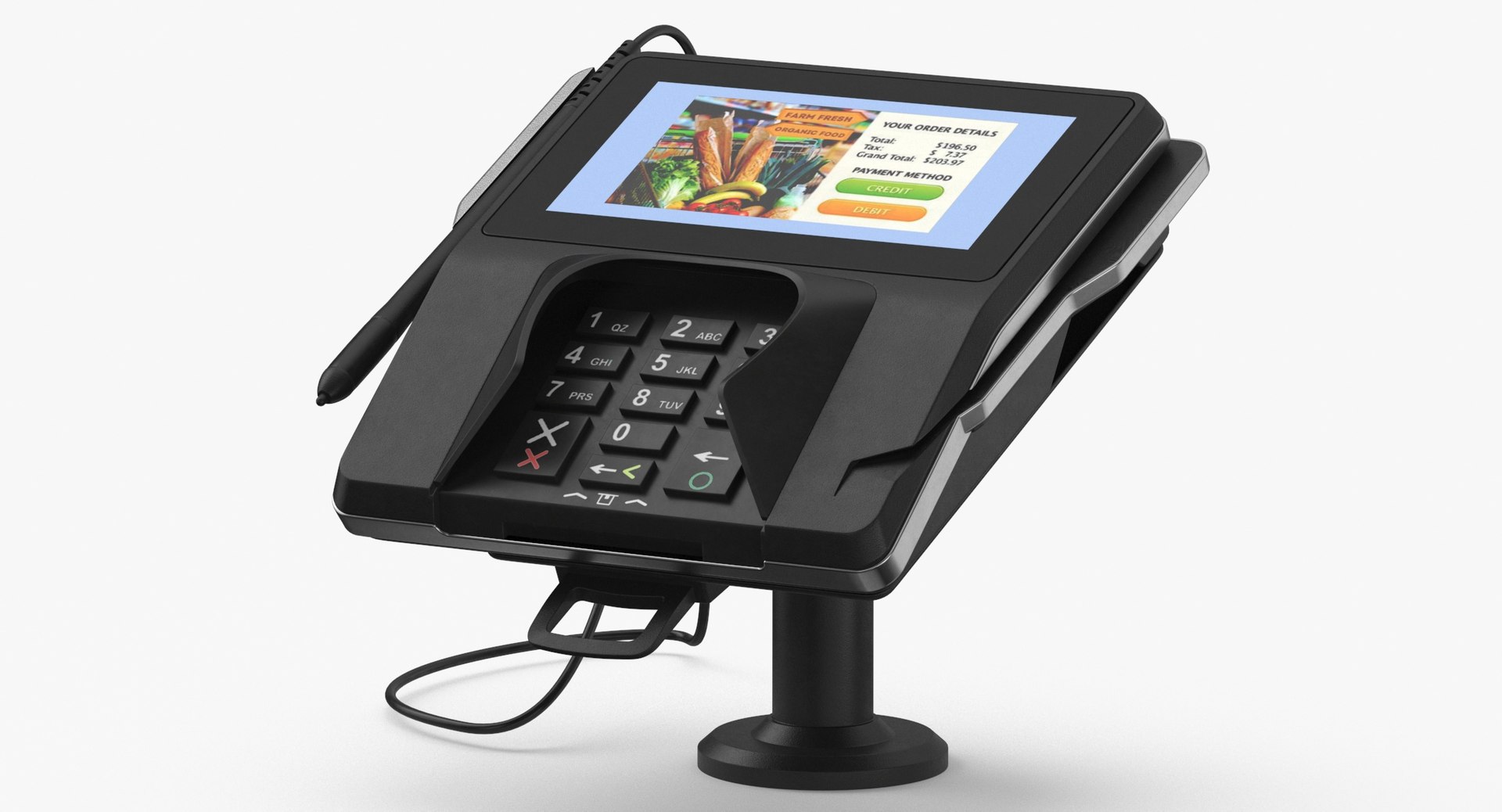 Credit Card Processing Device model - TurboSquid 2048078