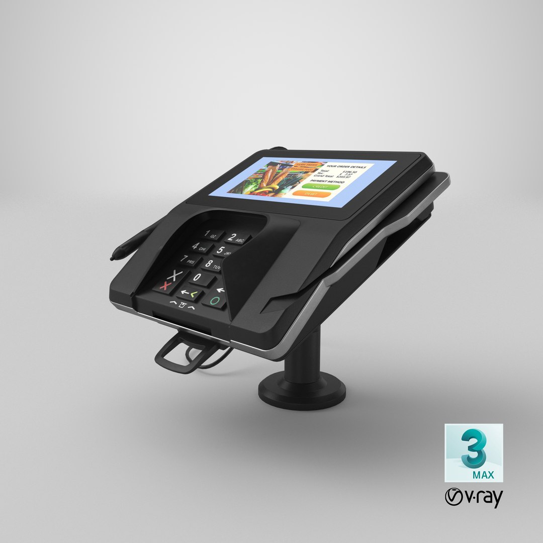 Credit Card Processing Device model - TurboSquid 2048078