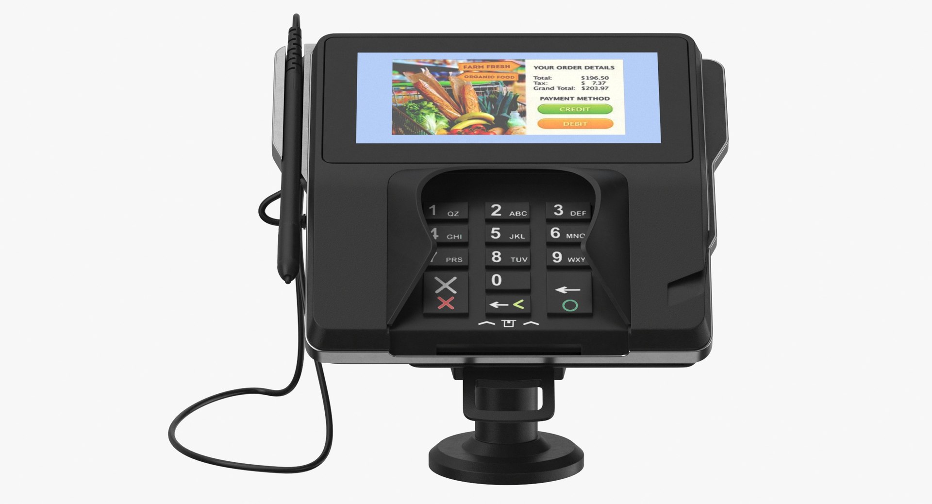 Credit Card Processing Device model - TurboSquid 2048078