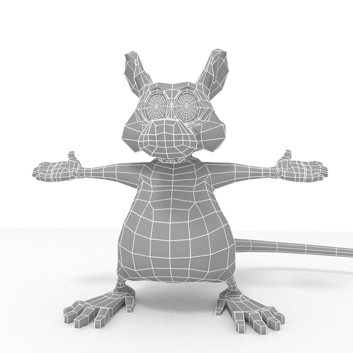 buford cartoon rat 3d model