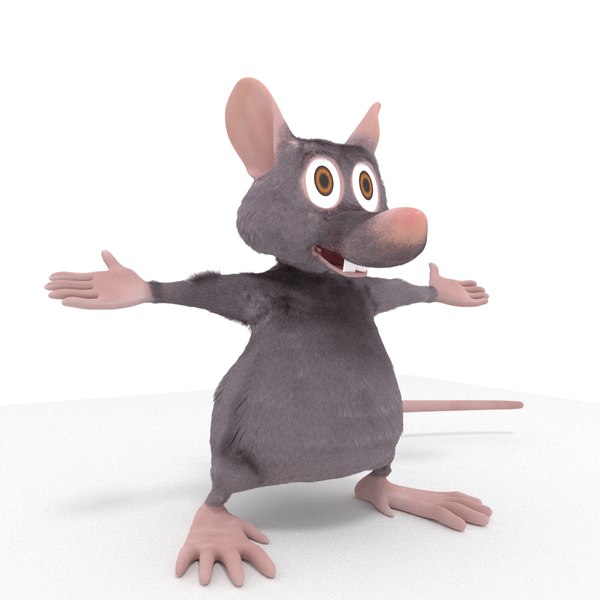 buford cartoon rat 3d model