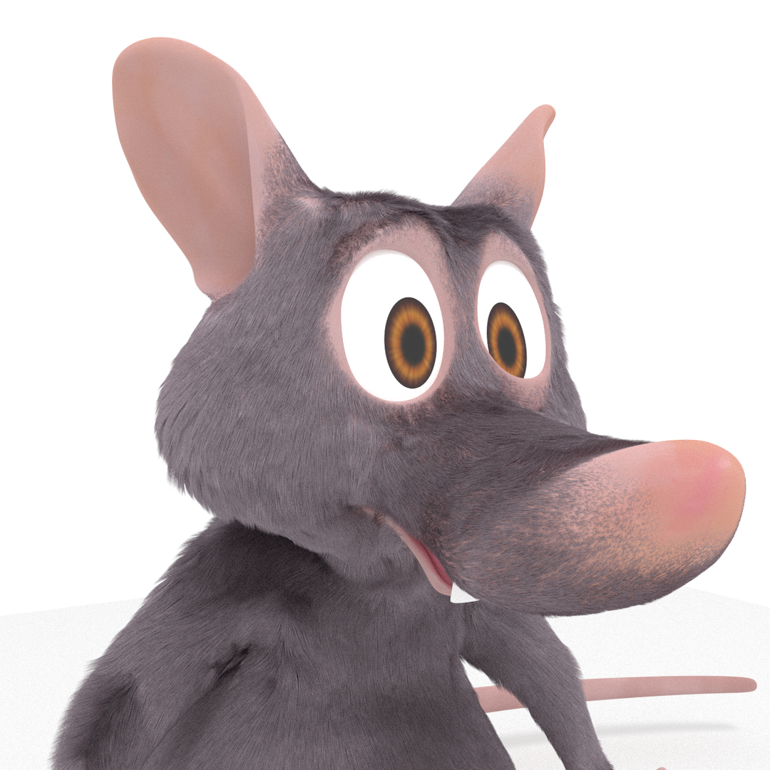 buford cartoon rat 3d model