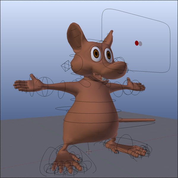 buford cartoon rat 3d model