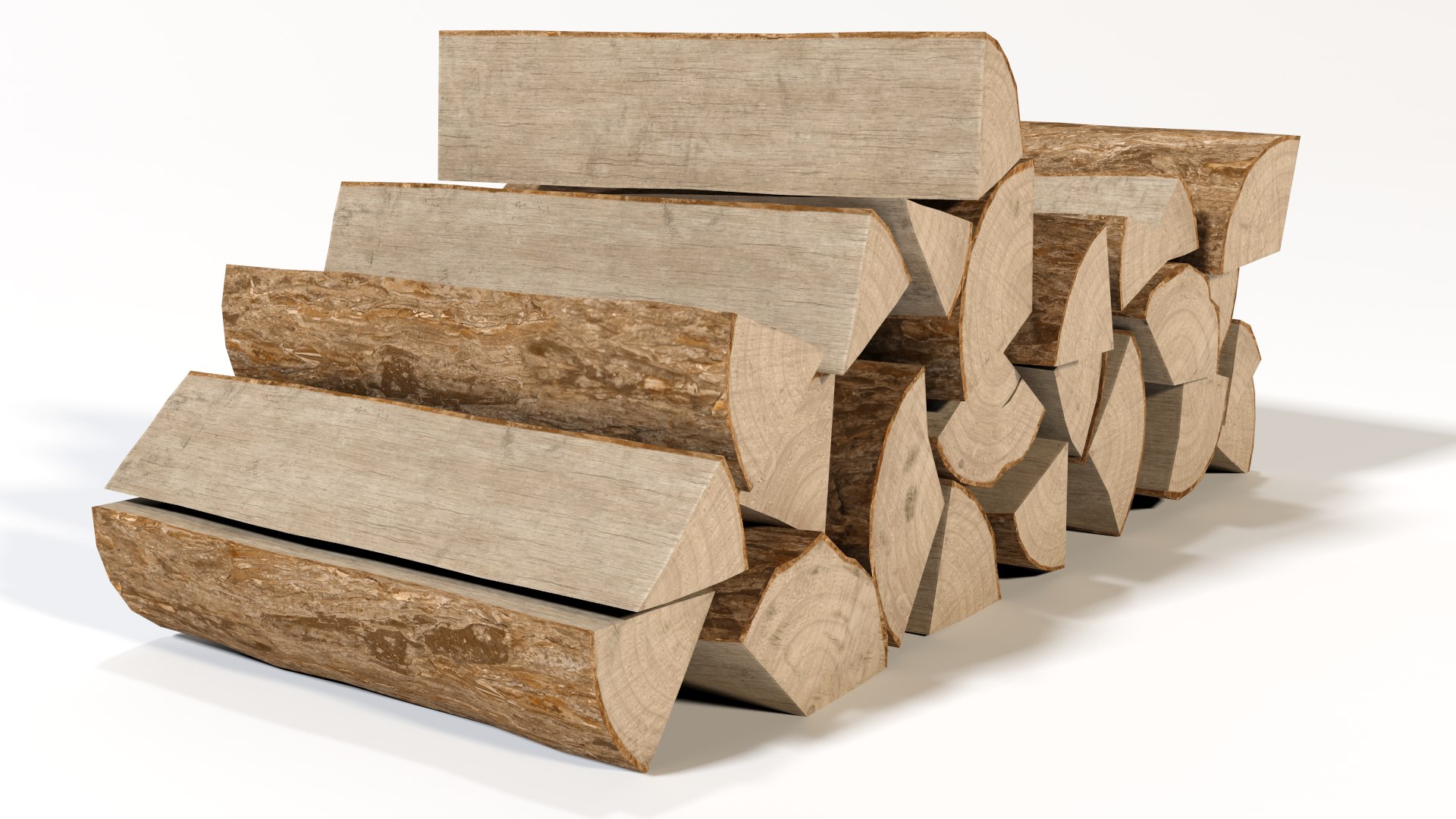 3D Firewood Stack - TurboSquid 1983721