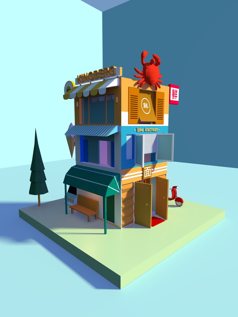 Shopbuildingshopping Mall 3D Model - TurboSquid 1434197