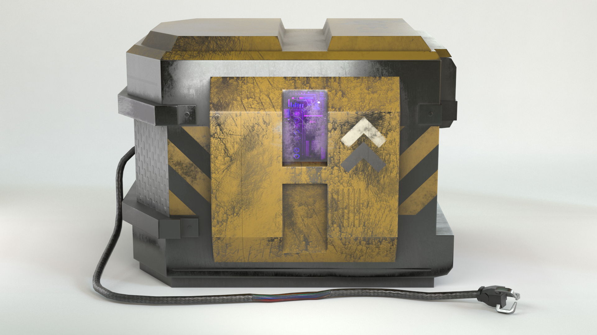 3D low-poly sci-fi container box model - TurboSquid 1613915