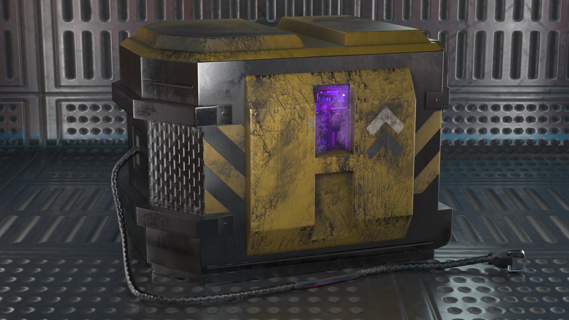 3D low-poly sci-fi container box model - TurboSquid 1613915