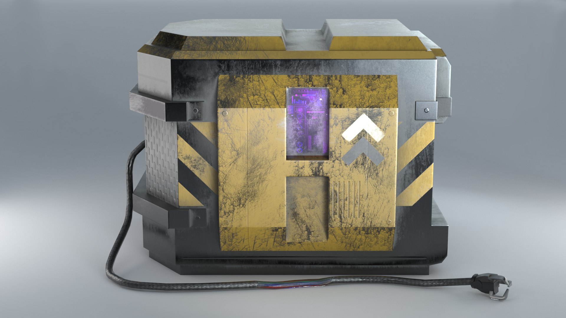3D low-poly sci-fi container box model - TurboSquid 1613915