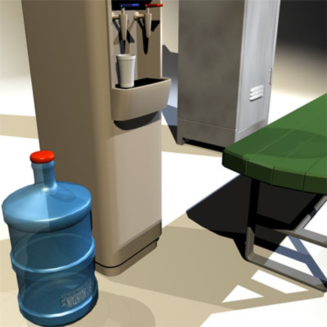 3d Locker Water Cooler 01