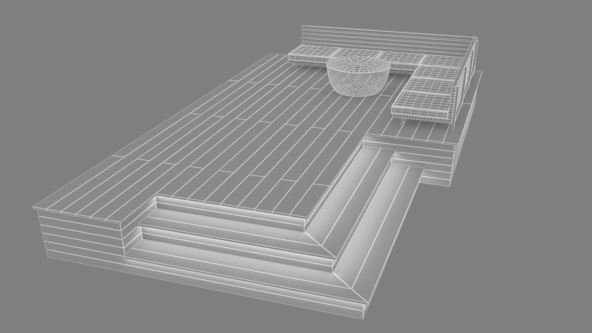 Wooden Terrace Model - TurboSquid 2114903
