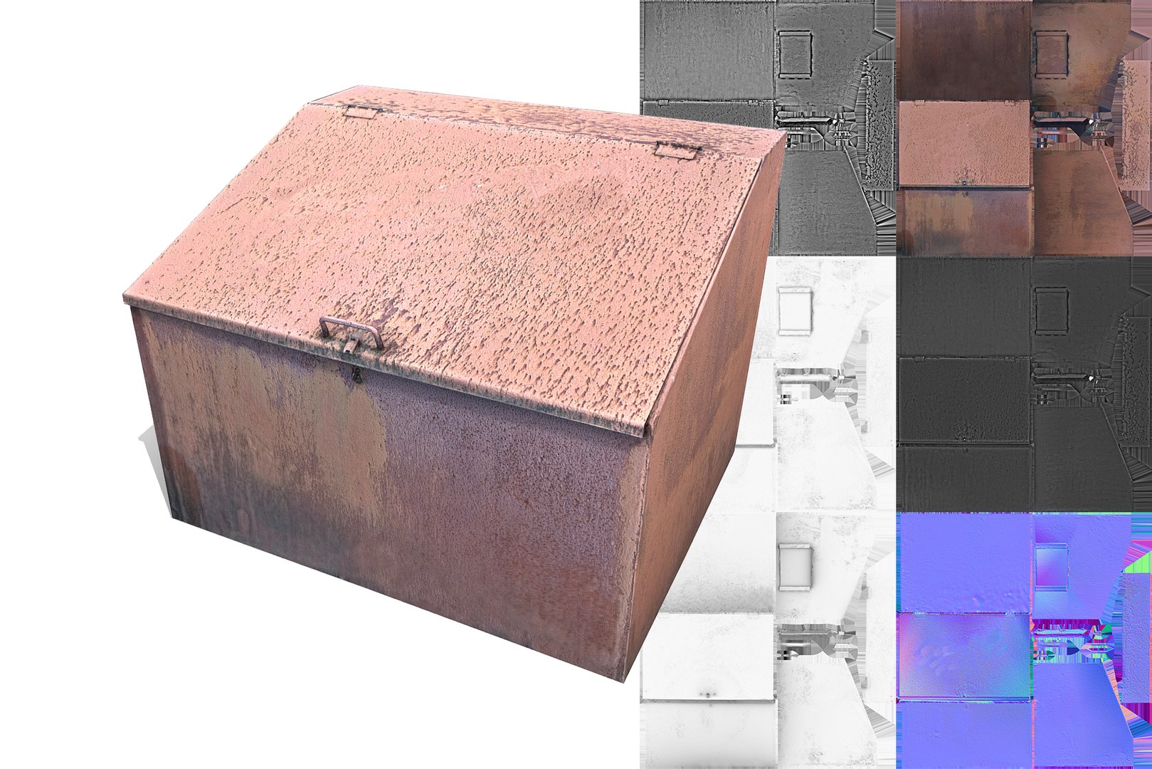 Rusty street metal box 3D - TurboSquid 1379984