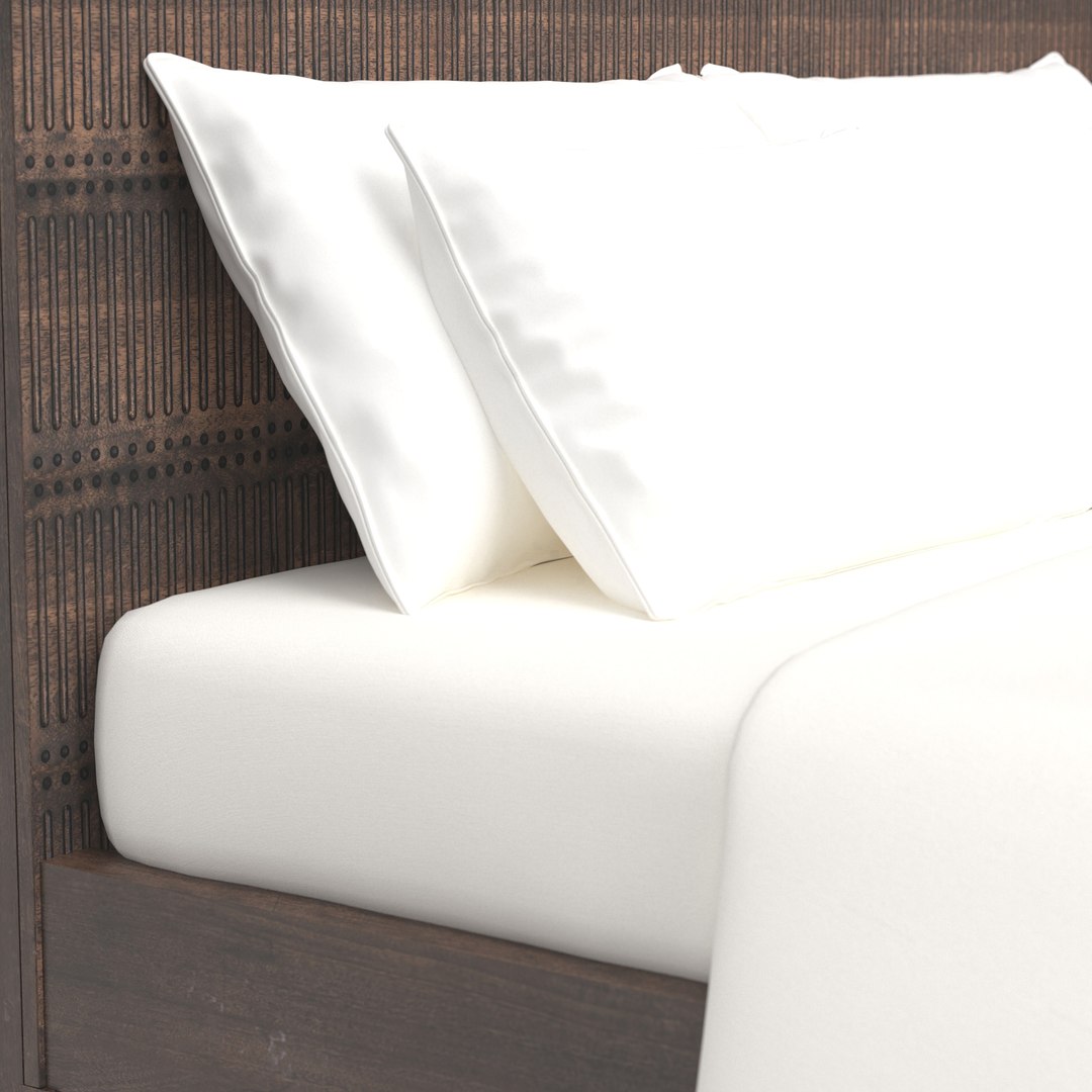 Kelby Wood Queen Bed model - TurboSquid 2062820