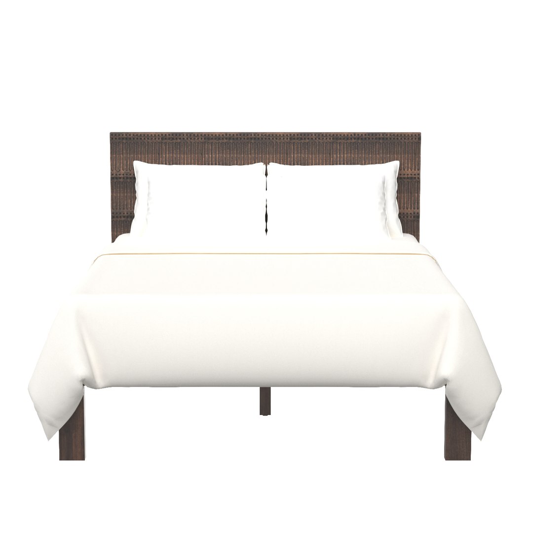 Kelby Wood Queen Bed model - TurboSquid 2062820