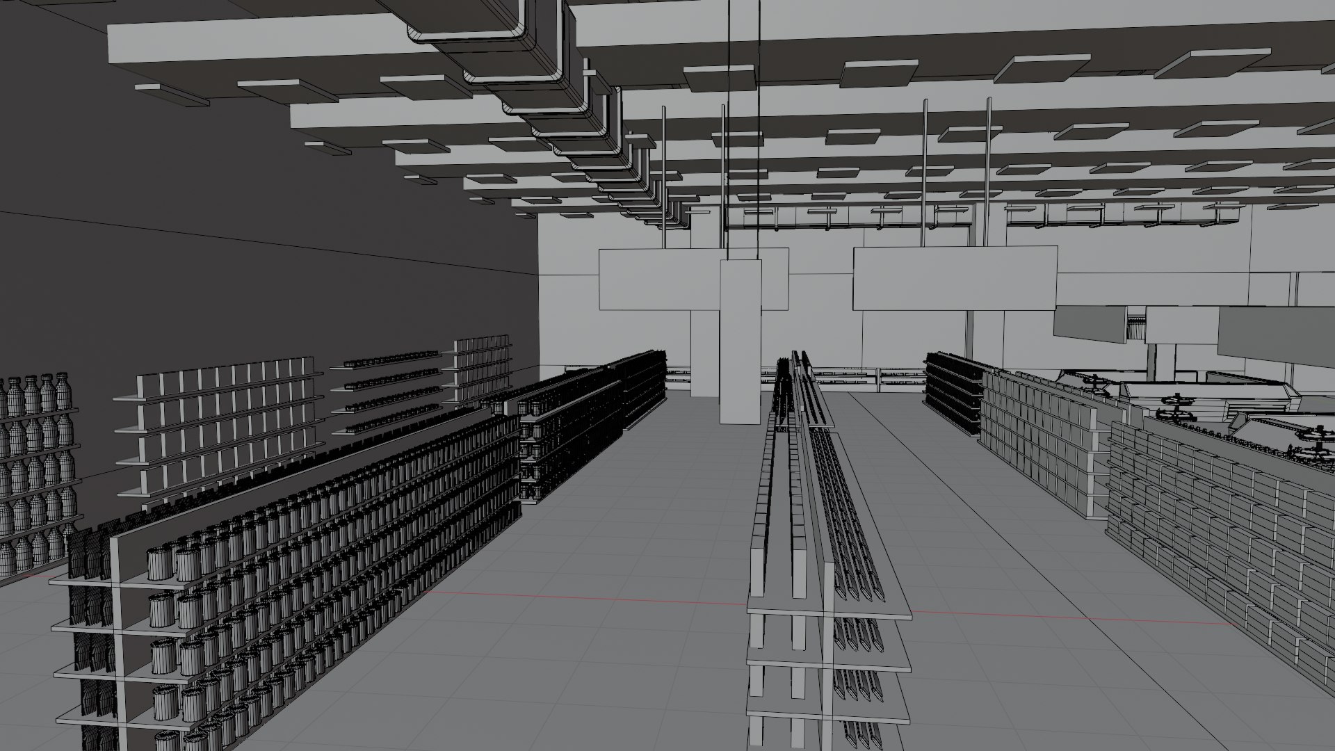 3D Supermarket Store - TurboSquid 2367187