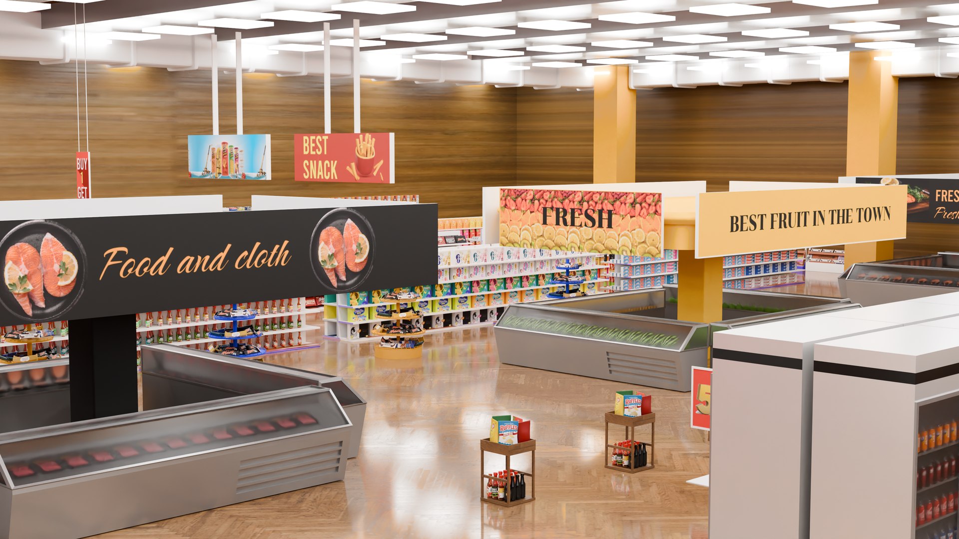 3D Supermarket Store - TurboSquid 2367187