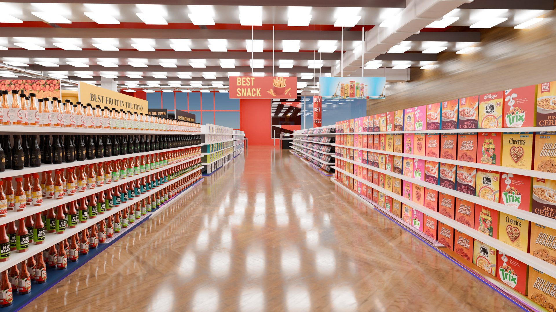 3D Supermarket Store - TurboSquid 2367187