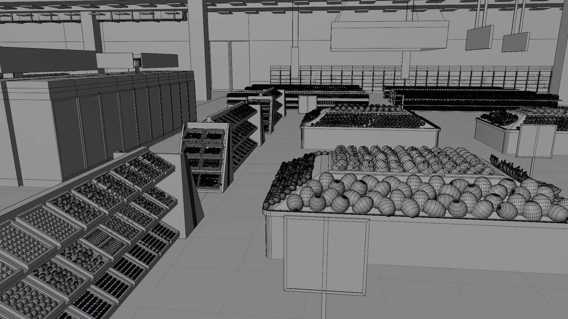 3D Supermarket Store - TurboSquid 2367187