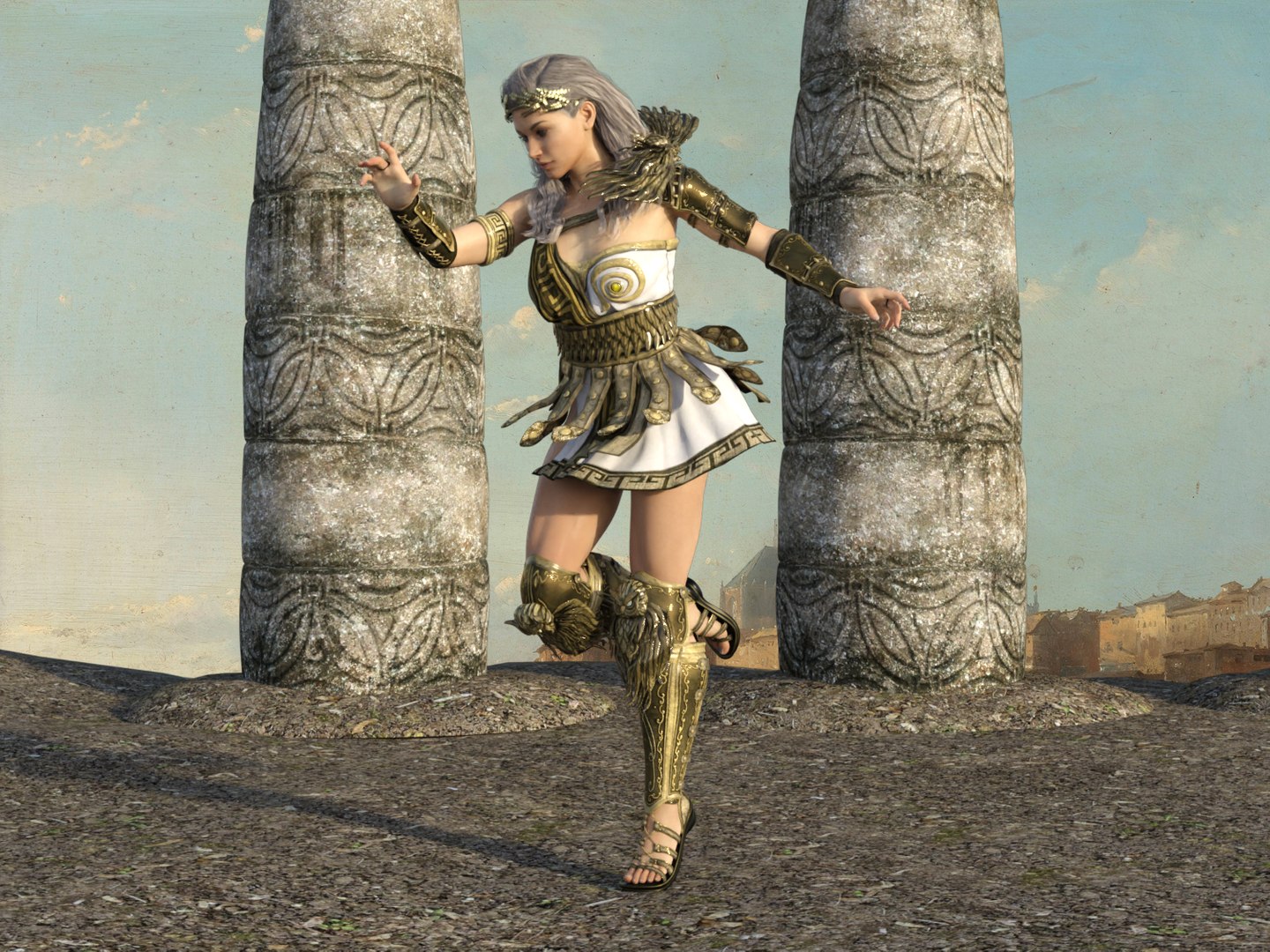 Athena Goddess Rigged Low-poly 3D Model 3D Model - TurboSquid 2387848