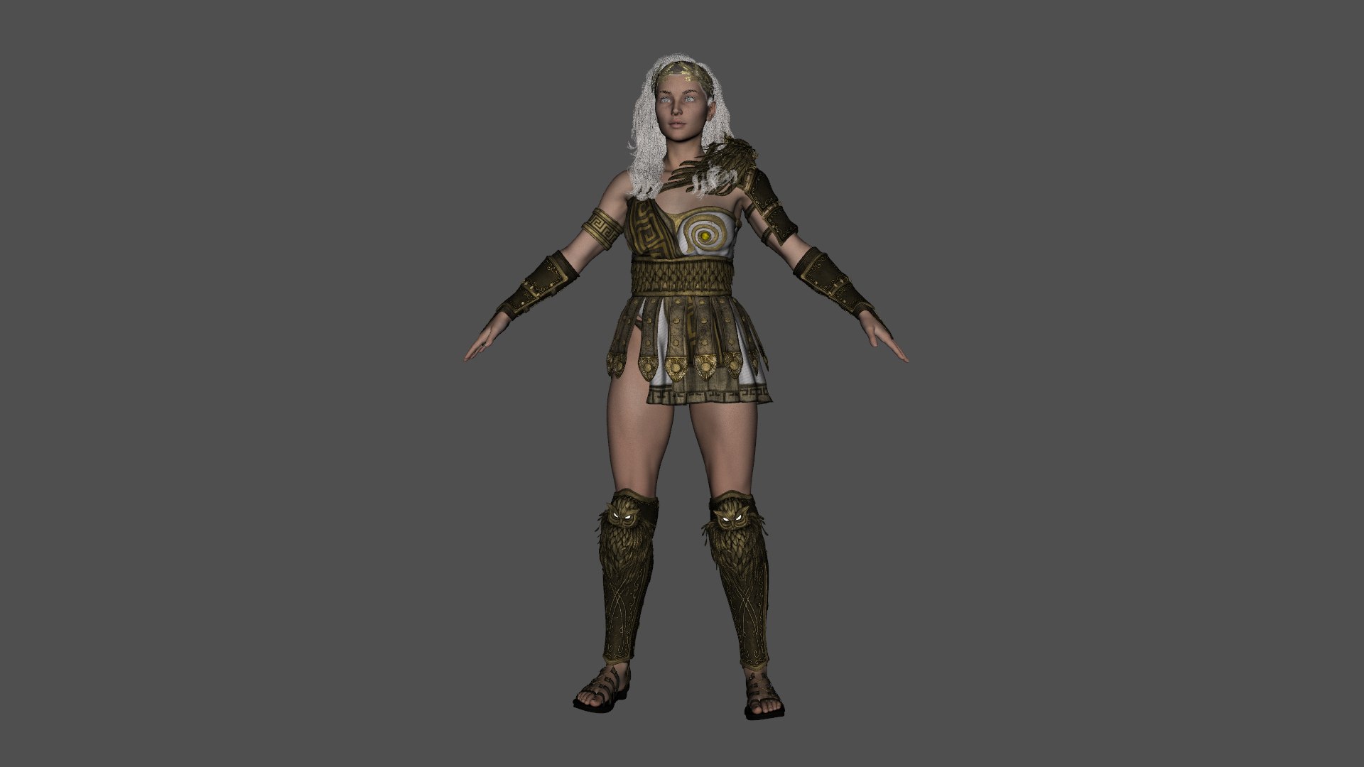 Athena Goddess Rigged Low-poly 3D Model 3D Model - TurboSquid 2387848