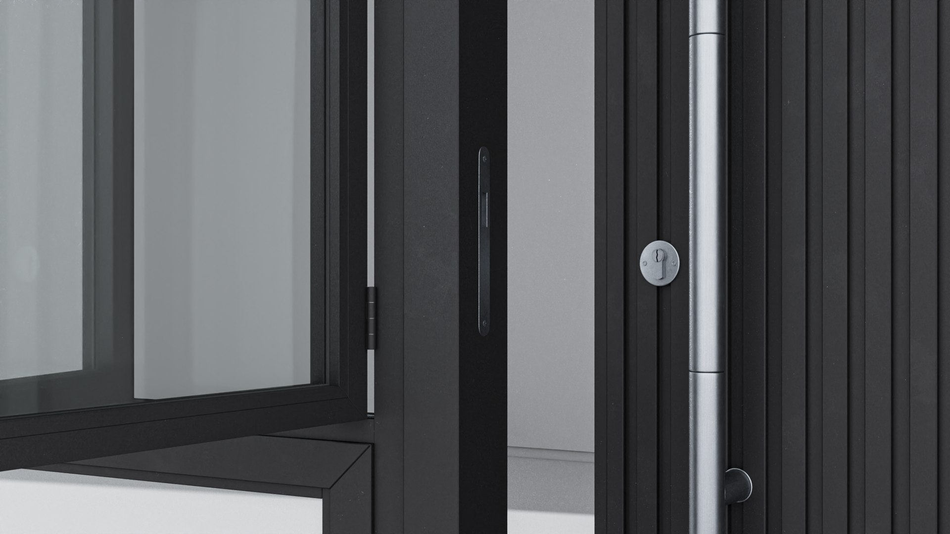 Aluminium Door 257 3D - TurboSquid 2048233