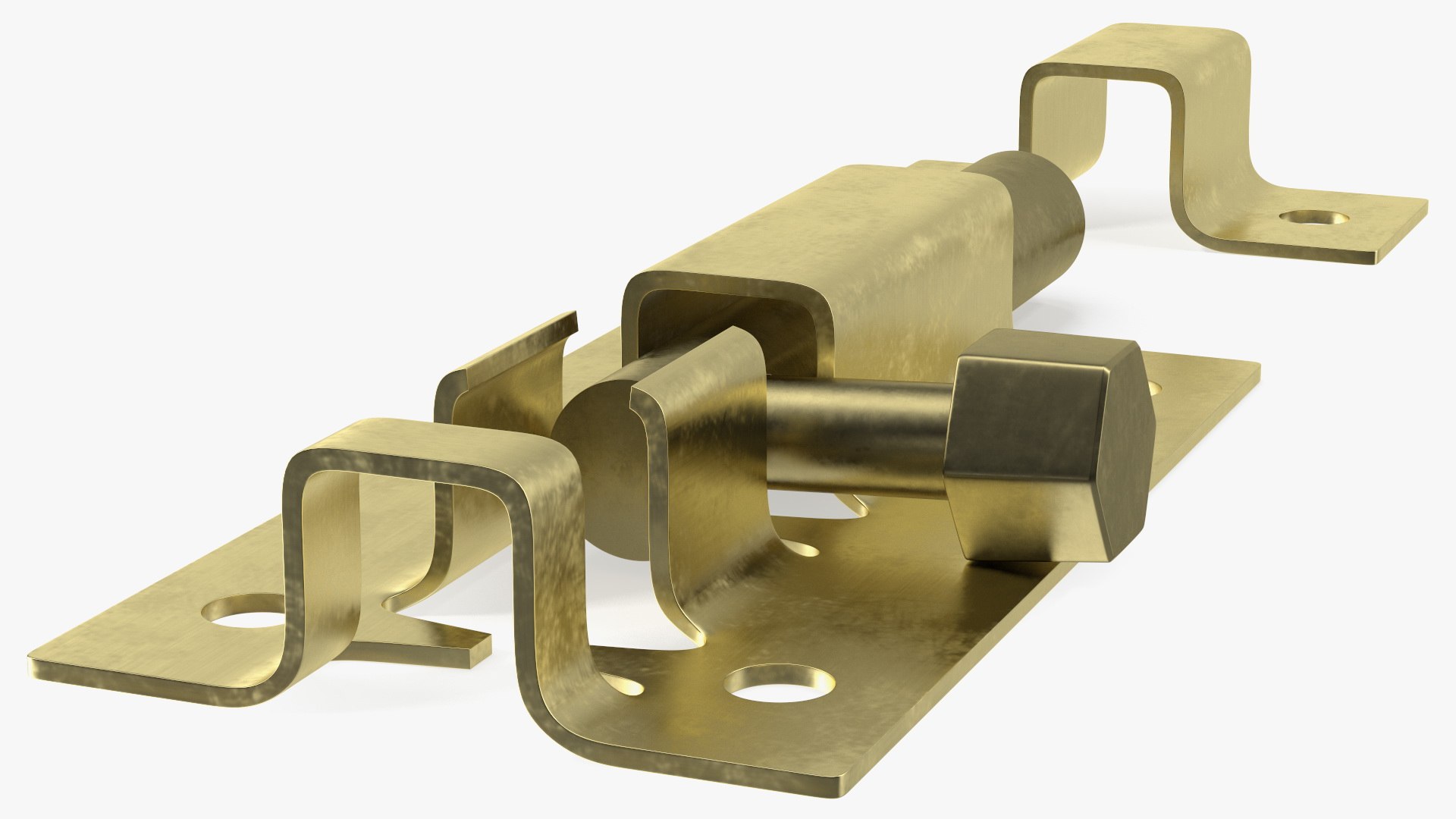 Brass Door Latch Sliding Lock 3D - TurboSquid 1787403