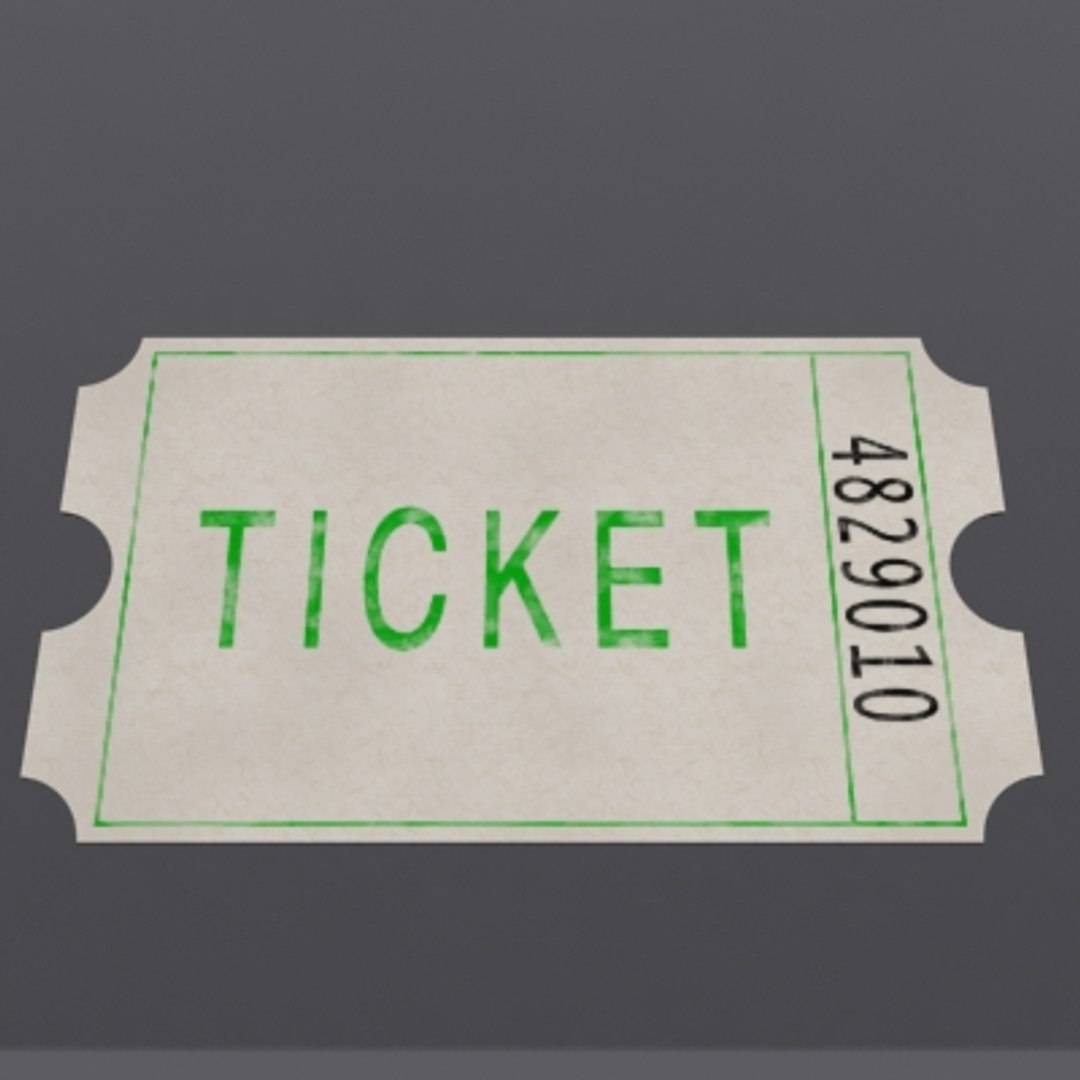 3d Model Paper Ticket