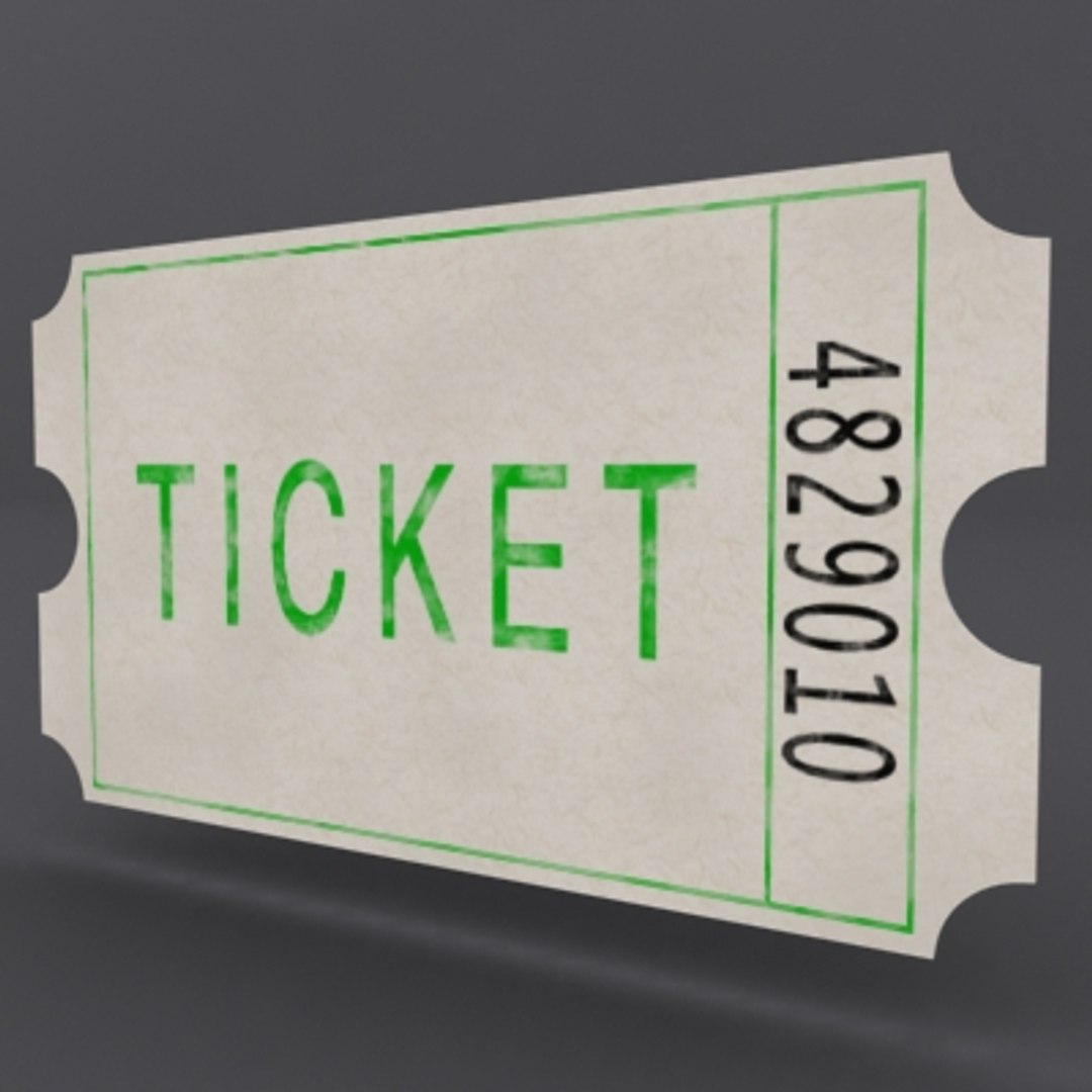 3d Model Paper Ticket