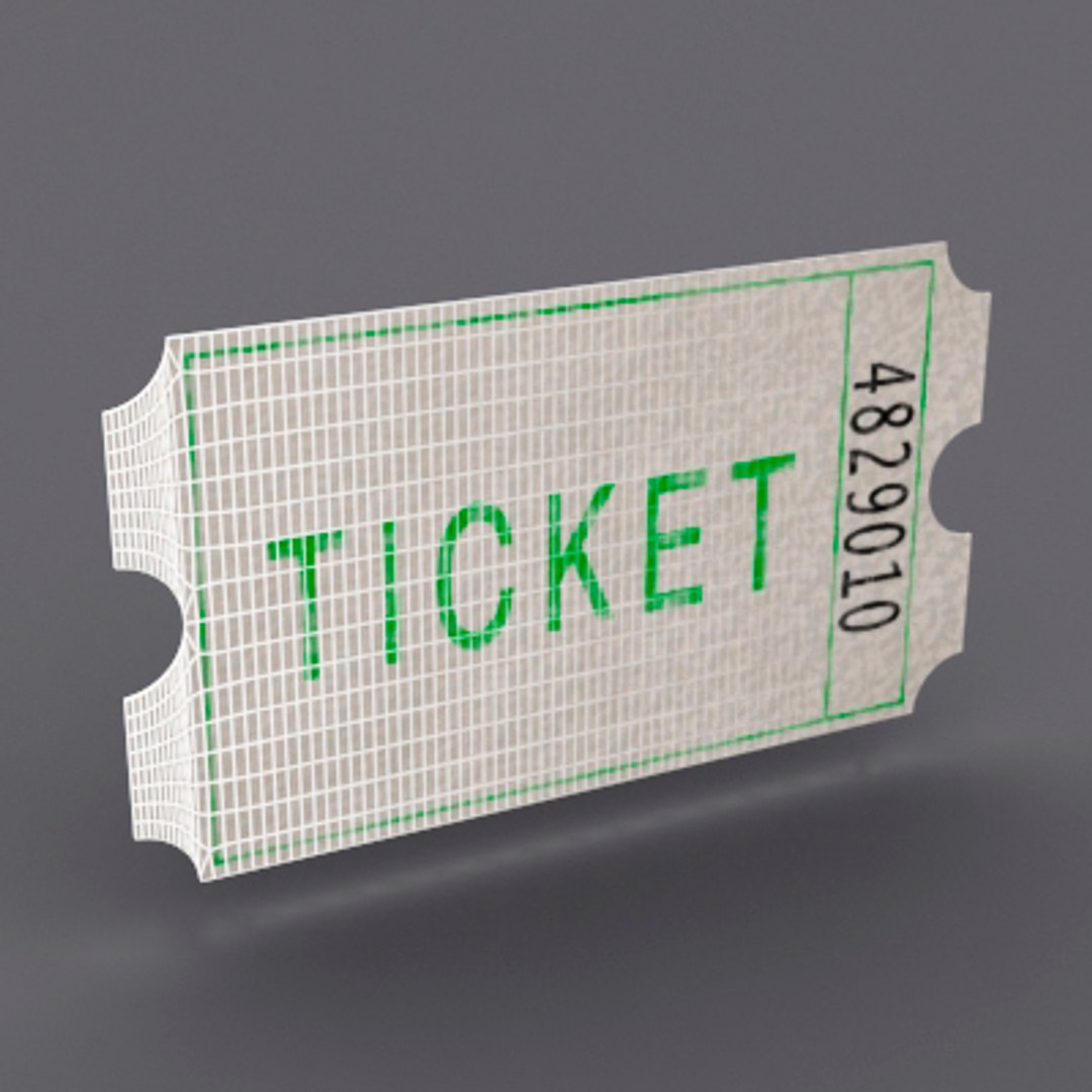 3d Model Paper Ticket