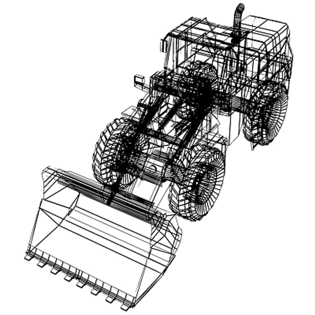 l350 wheel loader 3d model