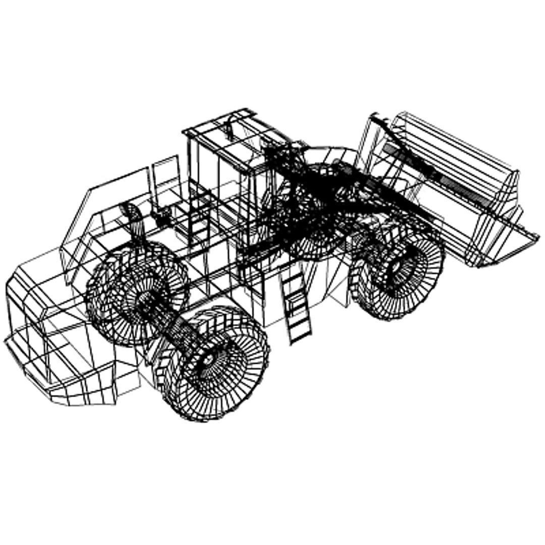 l350 wheel loader 3d model