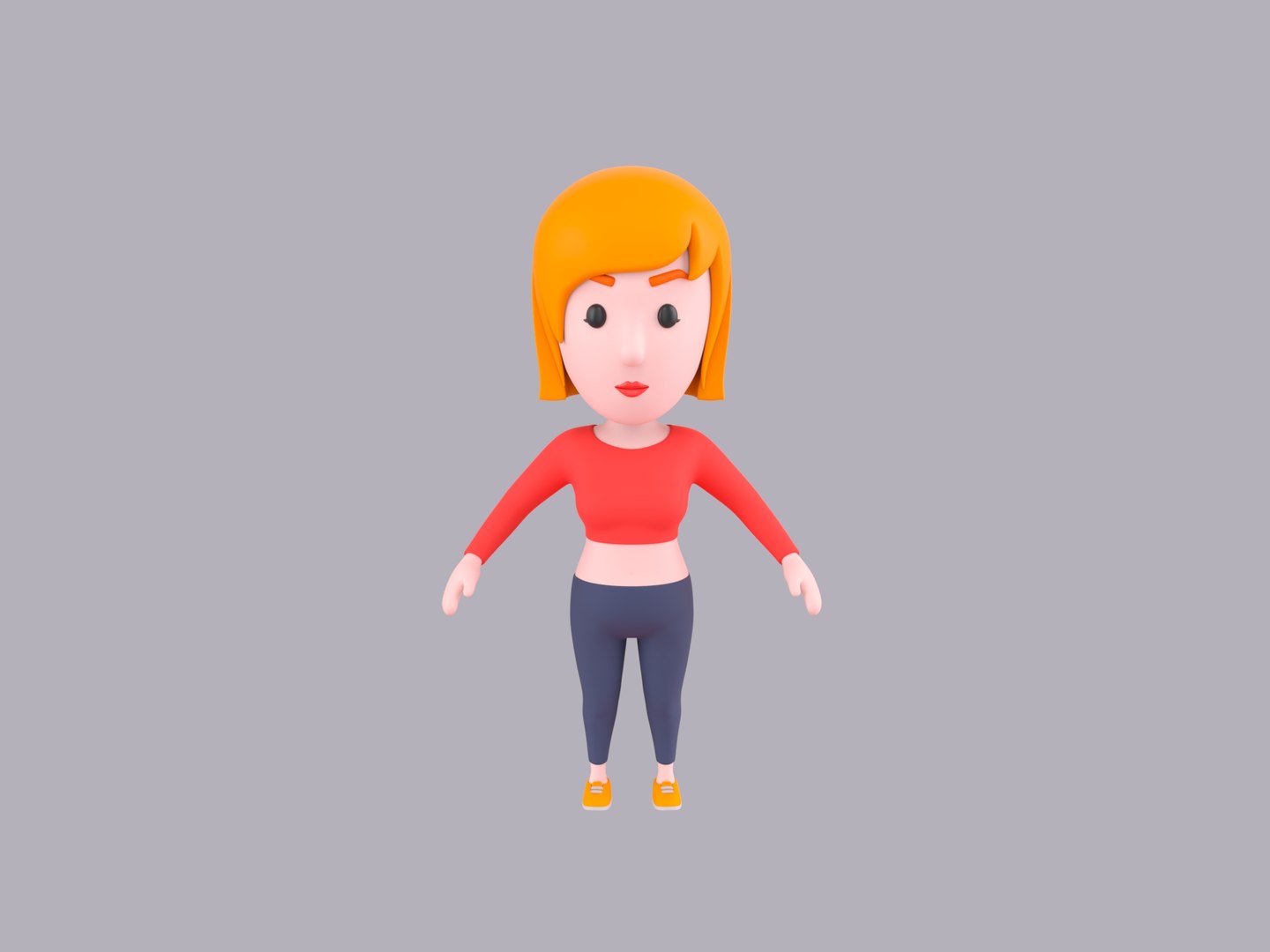 Cartoon Female Character Rigged 087 3D Model - TurboSquid 2383442