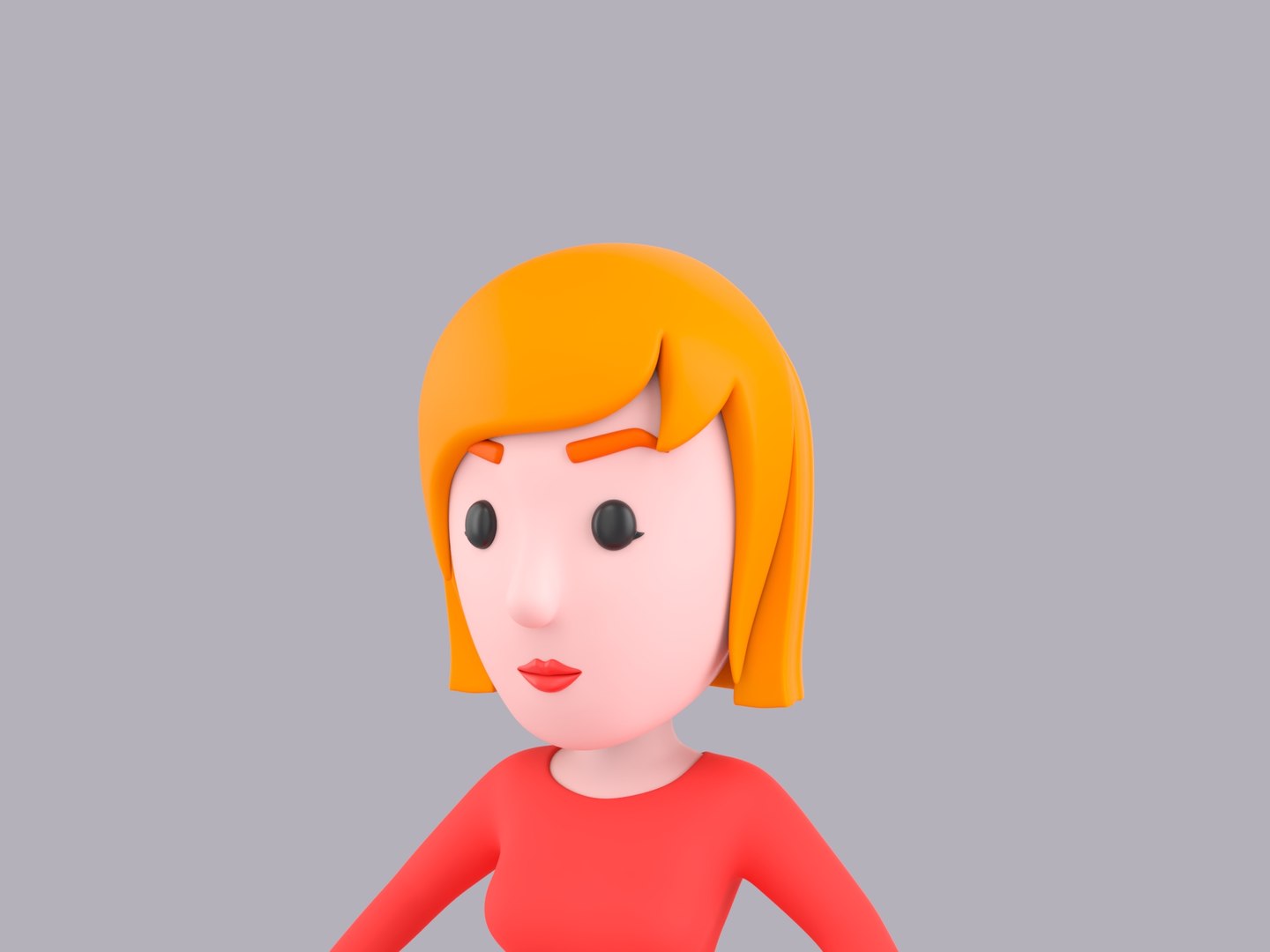 Cartoon Female Character Rigged 087 3D Model - TurboSquid 2383442