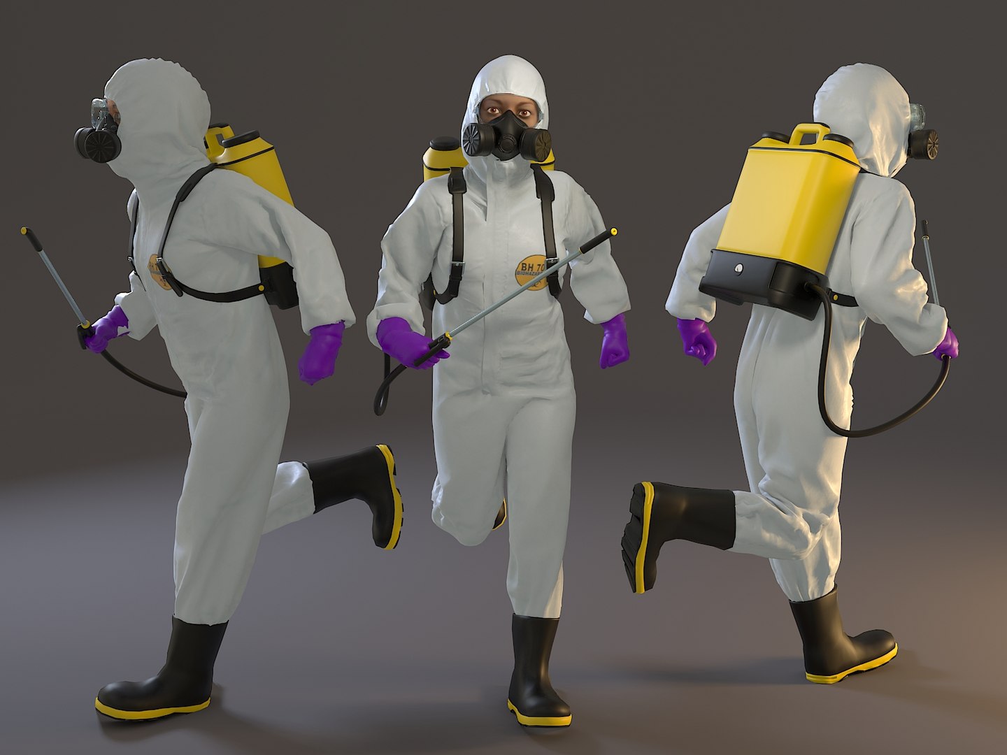 Female biohazard suit acc model - TurboSquid 1527973